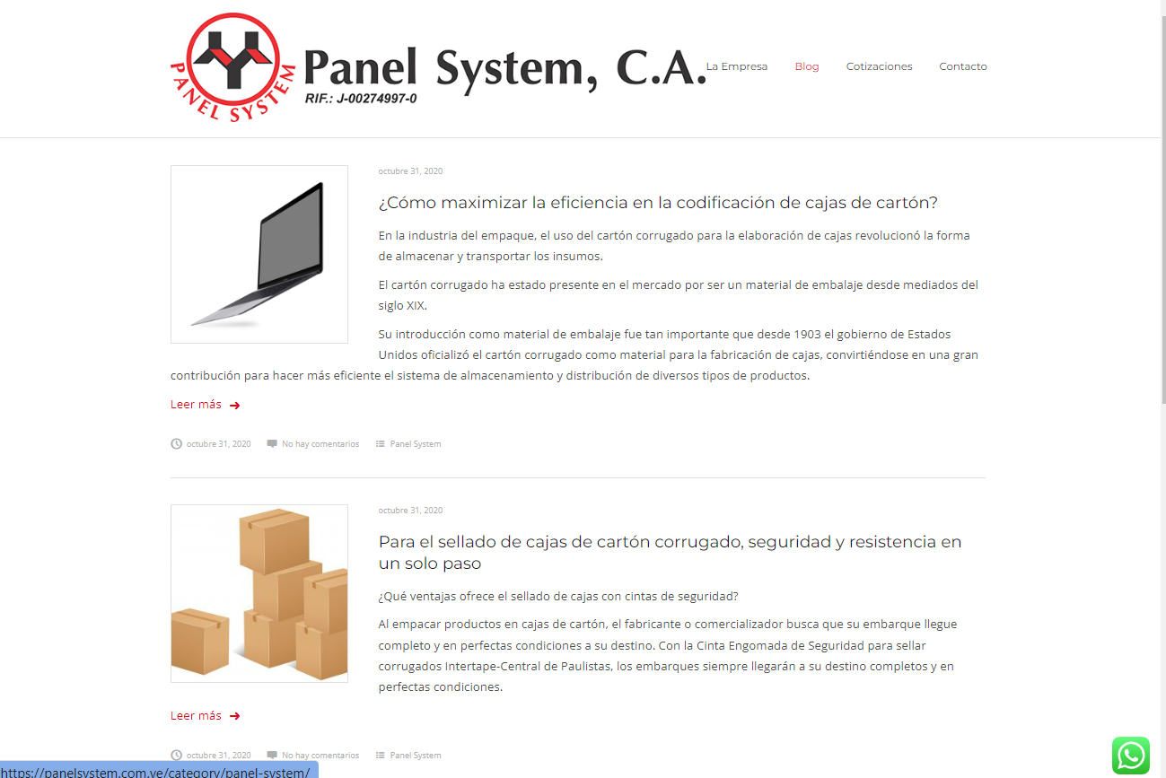 Panel System - Servicios Informaticos